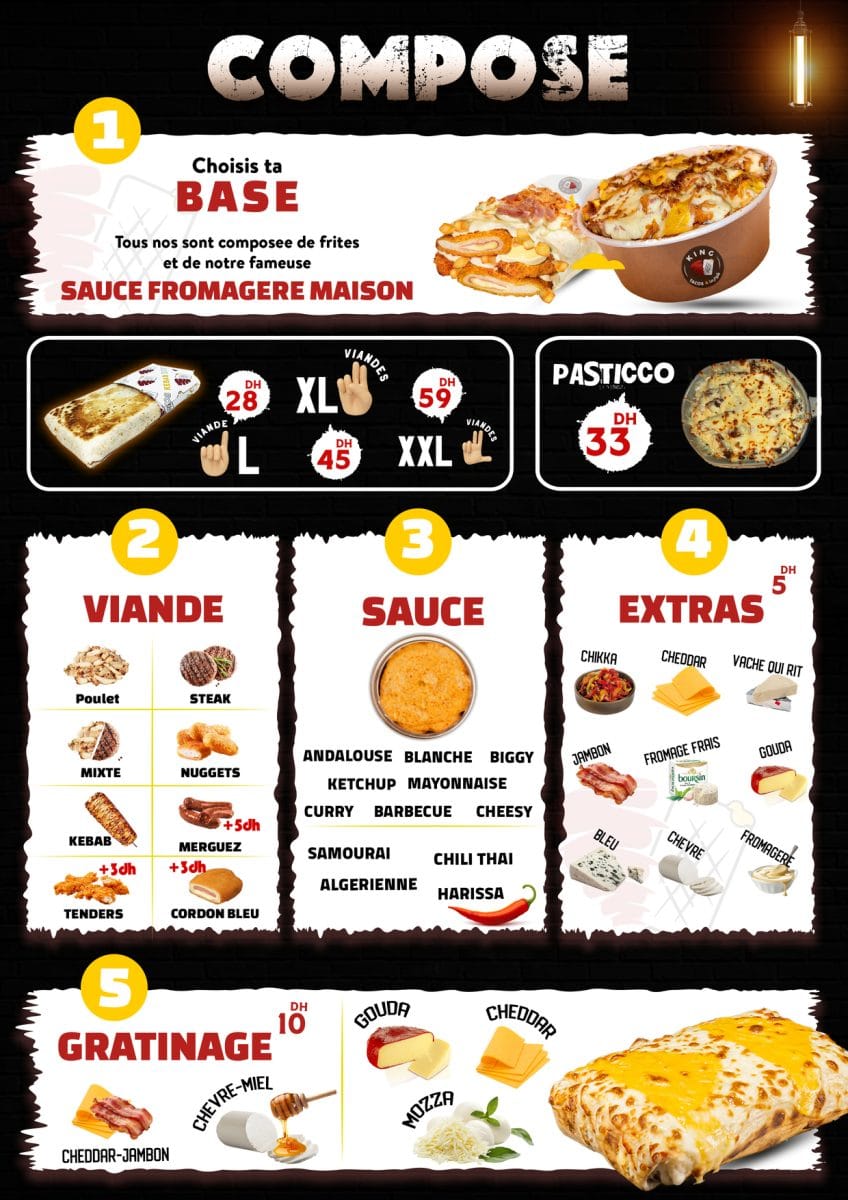 MENU BOUSKOURA – SIDI MAAROUF – King Tacos